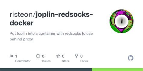 GitHub Risteon Joplin Redsocks Docker Put Joplin Into A Container