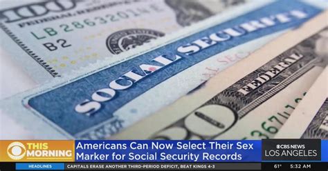 Americans Can Now Select Their Sex Marker In Social Security Records Cbs Los Angeles