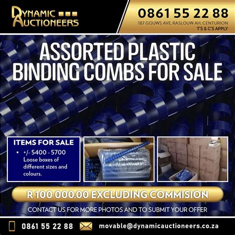 ASSORTED PLASTIC BINDING COMBS FOR SALE