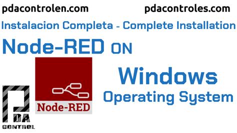 installation node red on windows pdacontrol