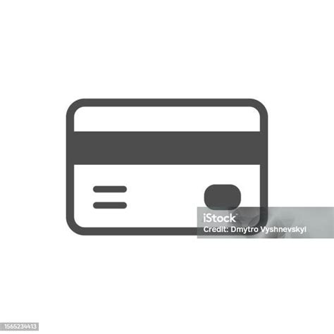 신용 카드 문자 모양 벡터 아이콘이 분리되었습니다 신용 카드 웹 모바일 앱 및 Ui 디자인을 위한 스톡 벡터 아이콘 신용 카드에 대한 스톡 벡터 아트 및 기타 이미지