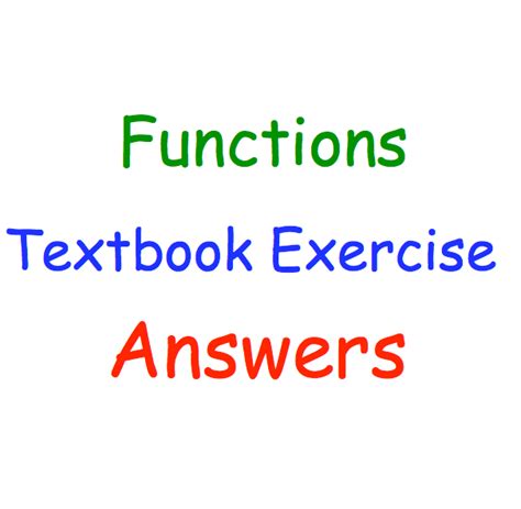 Functions Textbook Answers Corbettmaths