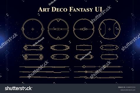 Set Art Deco Modern User Interface เวกเตอร์สต็อก ปลอดค่าลิขสิทธิ์ 2194072333 Shutterstock