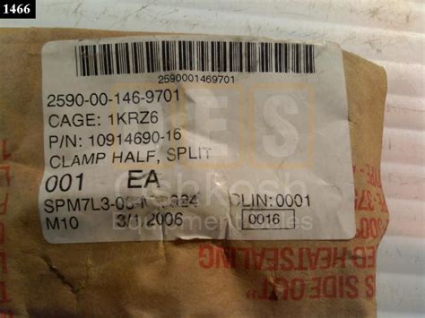 1 Hydraulic Split Flange Clamp Half Oshkosh Equipment