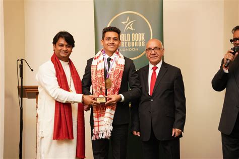 abhishek mudgal honoured by world book of records at london