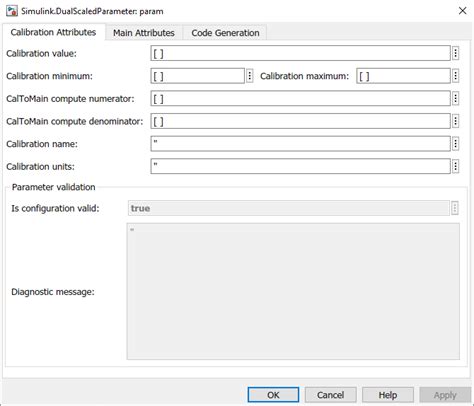 Simulinkdualscaledparameter Property Dialog Box