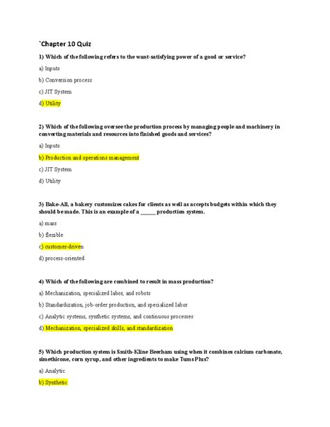 Chapter 10 Quiz Chpt 10 Quiz Chapter 10 Quiz Which Of The Following Refers To The Studocu