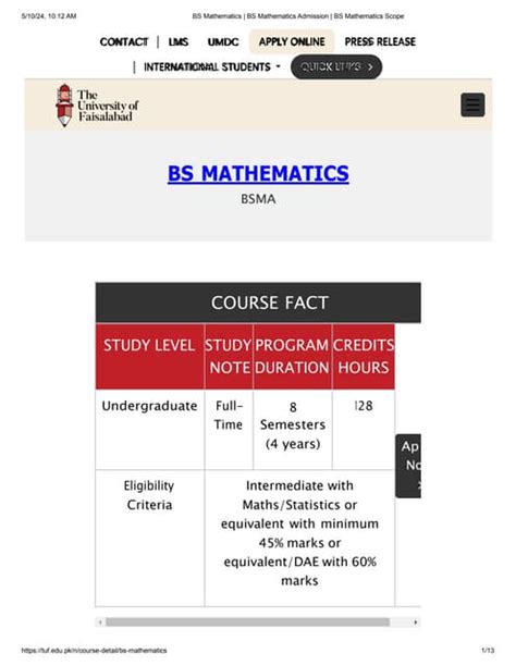 Bs Mathematics Bs Mathematics Admission Bs Mathematics Scopepdf