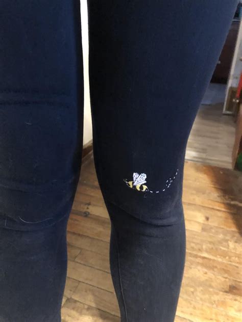 Ripped Jeans Saved By A Lil Bee Rvisiblemending