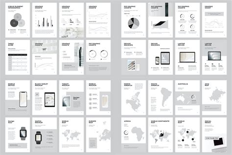 4092 竖版行业数据分析报告年终总结品牌推广画册Keynote模板 NORS A4 US Letter Vertical Keynote