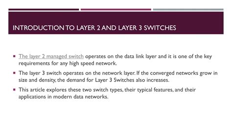 PPT Layer And Layer Switches Features And Applications PowerPoint Presentation ID