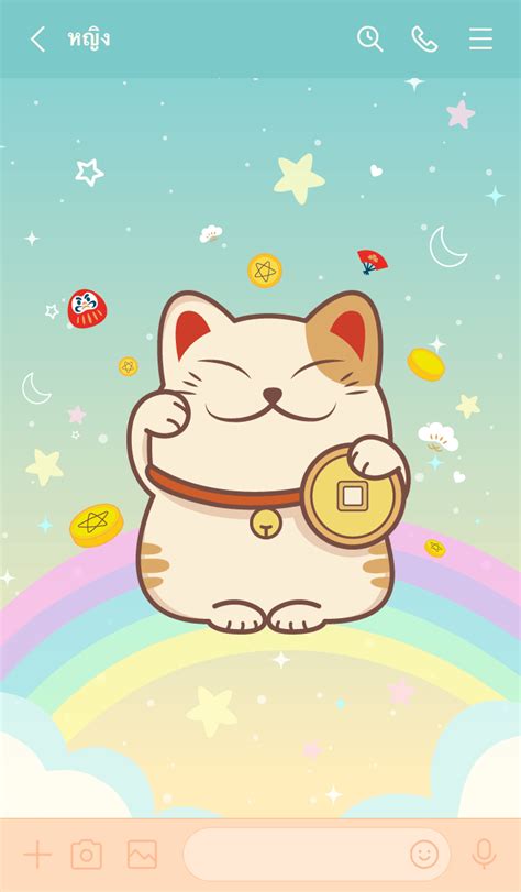 แมวกวัก ถูกหวย เสี่ยงโชค ดวงดี V ธีมไลน์ ของแท้ 100 ลิขสิทธิ์แท้ ไม่มีวันหมดอายุ อัพเดตข้อมูล