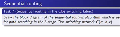 Sequential Routing Task 7 Sequential Routing In The