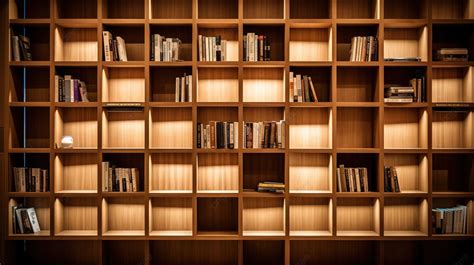 불이 켜진 나무 방의 책장 세련된 책장의 이미지 고화질 사진 사진 갈색 배경 일러스트 및 사진 무료 다운로드 Pngtree