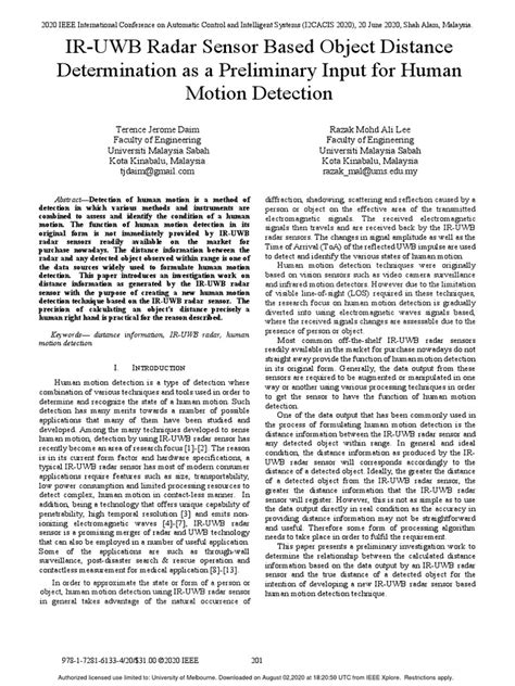 object detection pdf radar ultra wideband