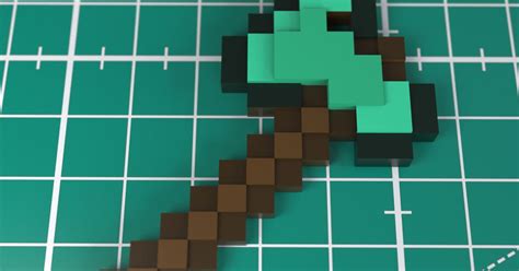 Minecraft Axe Keychain By Dagstudio Download Free Stl Model