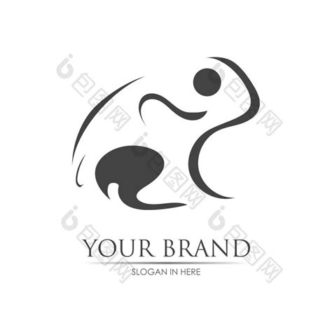 青蛙标志模板向量插图png下载 包图网