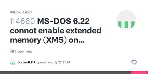 Ms Dos 622 Connot Enable Extended Memory Xms On Genoa Unknown 486