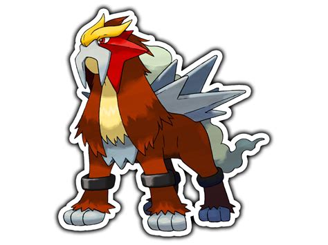Entei Cute Anime Sticker Waterproof Vinyl Decal For Laptop Water