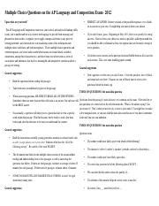 Types Of Multiple Choice Questions Pdf Multiple Choice Questions On The AP Language And