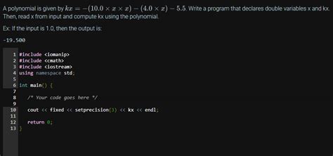 Solved A Polynomial Is Given By Kx−100×x×x−40×x−55