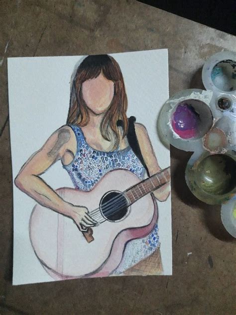 Taylor Swifts Eras Tour Art Taylor Swift Drawing Mini Canvas Art