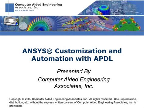 Pdf Ansys® Customization And Automation With Apdl Dokumentips