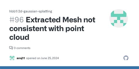 Extracted Mesh Not Consistent With Point Cloud Issue Hbb D Gaussian Splatting Github