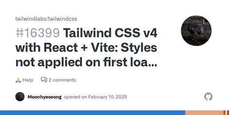 Tailwind Css V With React Vite Styles Not Applied On First Load In