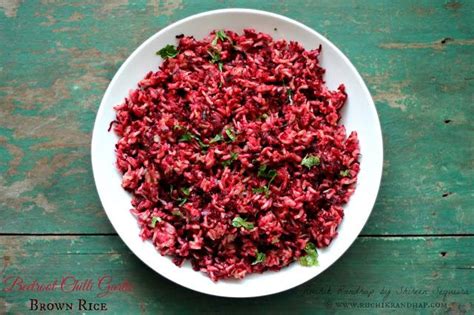 Beetroot Chilli Garlic Brown Rice Video Ruchik Randhap