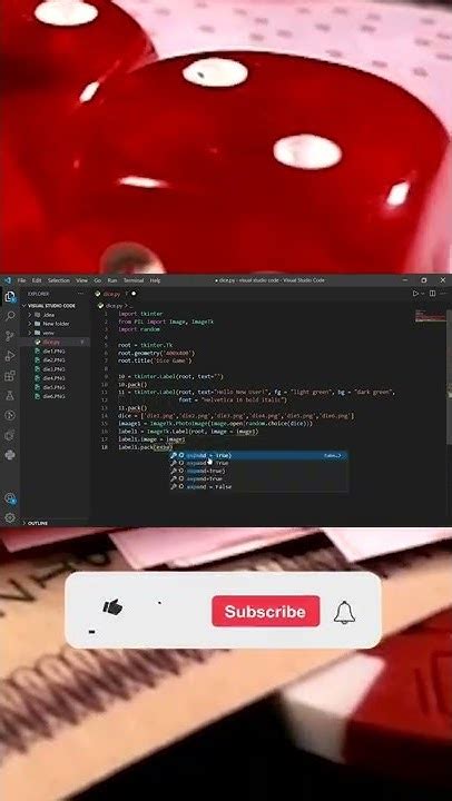 Make A Dice Rolling Game By Python Tkinter Youtube