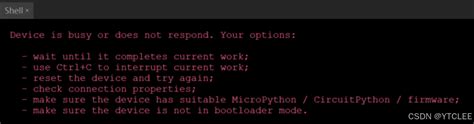 使用thonny给esp32 S3烧录micropython固件，固件烧录成功后，thonny与esp32 S3通信报错device Is
