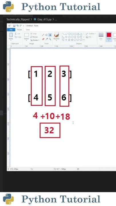 Calculating Inner Product Of 1d Arrays With Numpy Python Tutorial