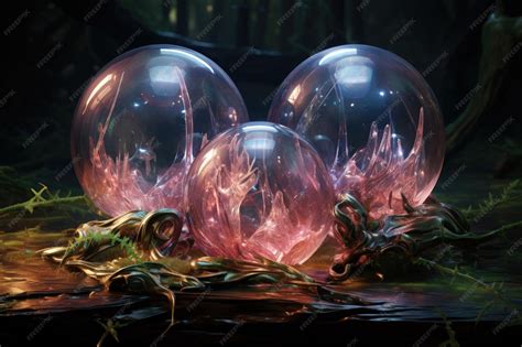 Premium Ai Image Arcane Crystal Orbs Containing Trapped Magical