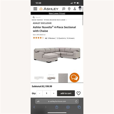 Ashley Furniture Ashlor Sectional Aptdeco