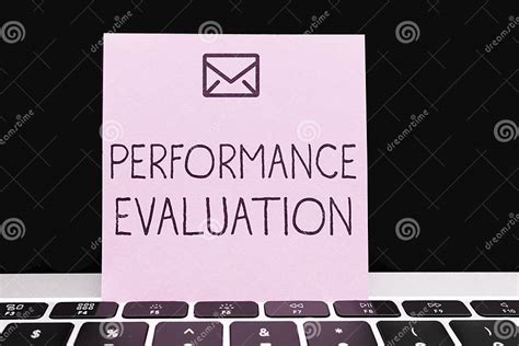 Hand Writing Sign Performance Evaluation Business Concept The