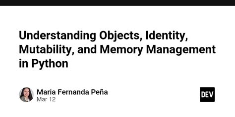 Understanding Objects Identity Mutability And Memory Management In Python Dev Community