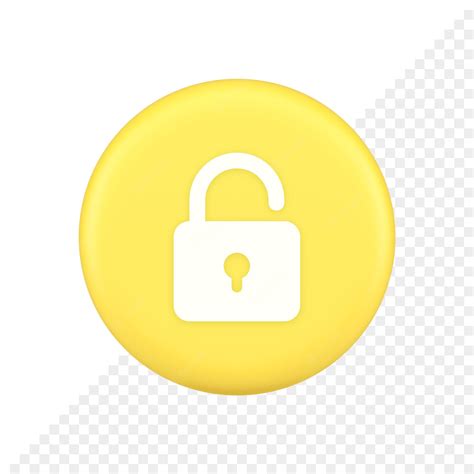 Premium Psd Open Lock Button Cyberspace Password Security Protection