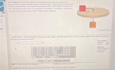 Solved 5 Problem 3 Two Blocks Which Can Be Modeled As Chegg Com