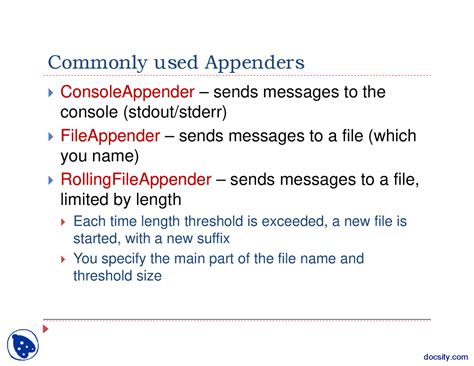 Commonly Used Appenders Introduction To Java Programming Lecture Slides Docsity