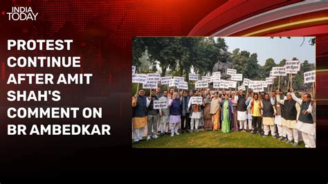 Opposition Mps Hold Protest Against Amit Shah At Vijay Chowk