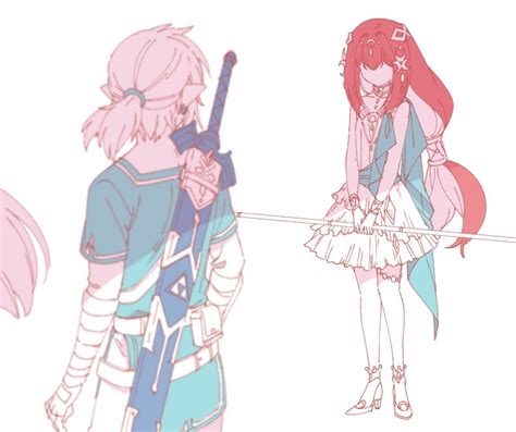 Link Princess Zelda And Mipha The Legend Of Zelda And 1 More Drawn By Shuri 84k Danbooru