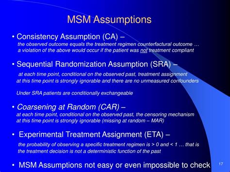 Ppt Controlling For Time Dependent Confounding Using Marginal Structural Models In The Case Of