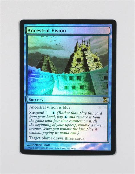 Ancestral Vision Foil From Time Spiral Tsp Mtg Proxy Magic Cardplus