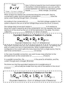 DC Resistors And Batteries Crash Course Physics Notes By Rachel Kardell