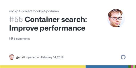 Container Search Improve Performance · Issue 55 · Cockpit Projectcockpit Podman · Github