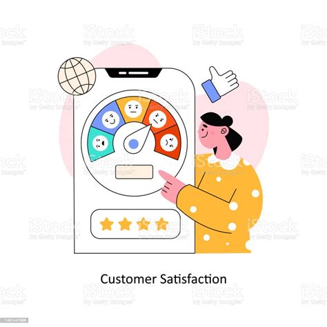 고객 만족 플랫 스타일 디자인 벡터 일러스트 레이 션입니다 스톡 일러스트레이션 등급매기기에 대한 스톡 벡터 아트 및 기타 이미지