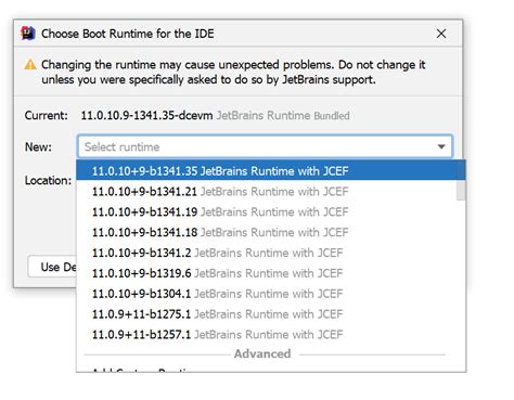 Selecting The Jdk Version The Ide Will Run Under Ides Support Intellij Platform Jetbrains