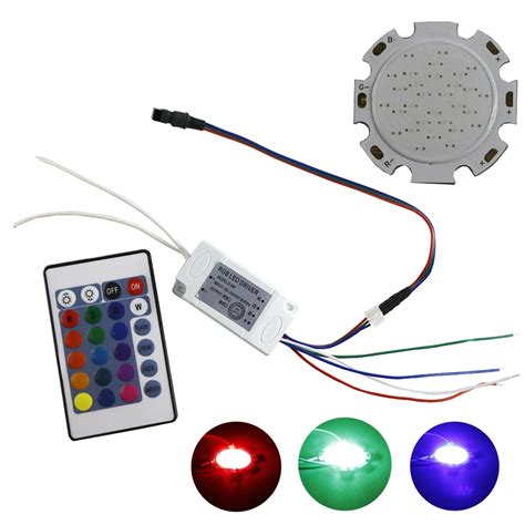 Set LED RGB COB Chip Mm Square Round Lighting Source W For Spotlight Downlight Tube Light