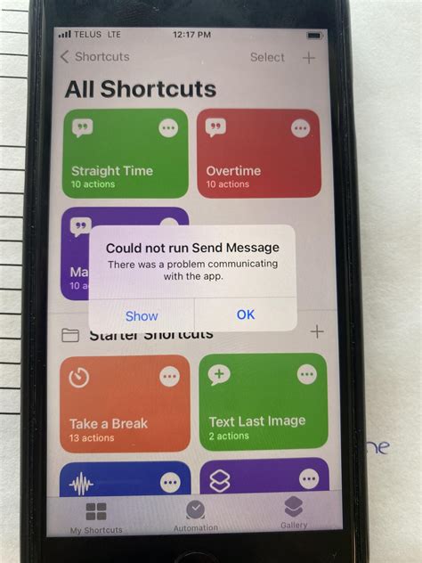 trying to send mass texts but keep getting error message ‘could not run